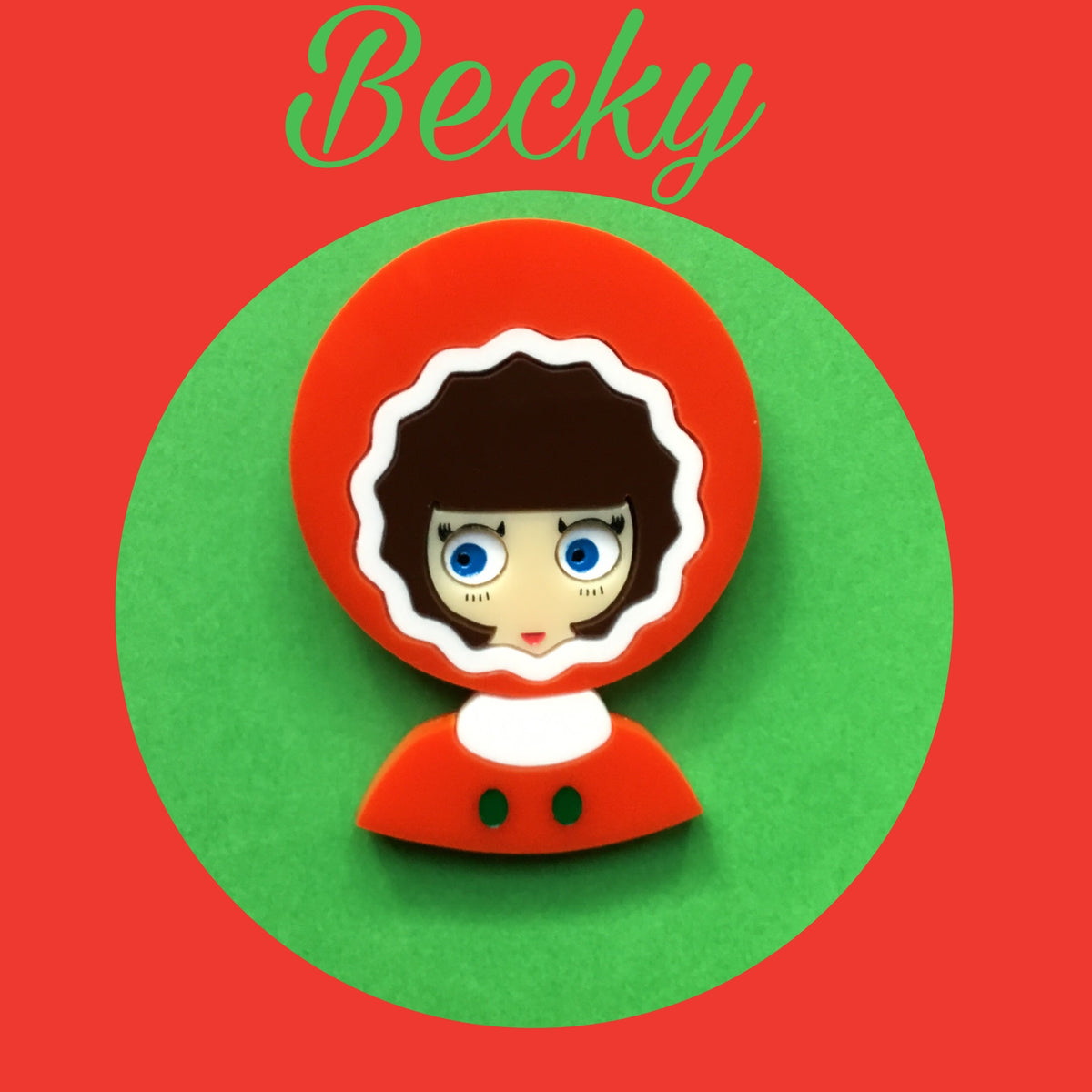 BECKY Acrylic Brooch, Xmas and frosts of winter ready! – Isa Duval